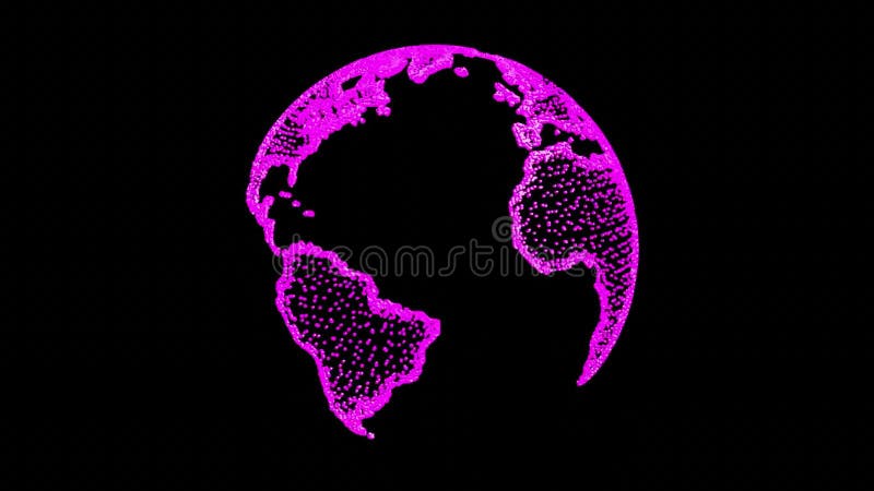 Animated Earth with the Dots Texture. Stock Footage - Video of planet ...