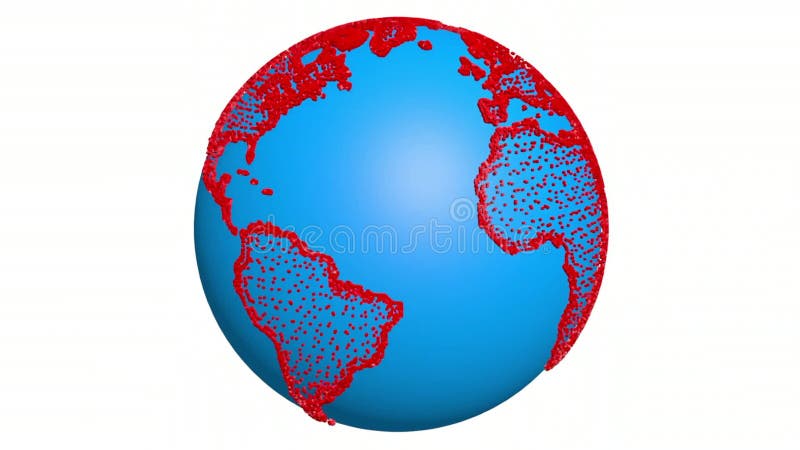Animated Earth with the Dots Texture. Stock Footage - Video of dots ...