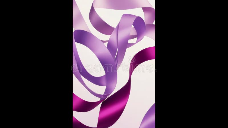 Animated Elegant Background with Soft Lilac Ribbons Forming Waves for ...