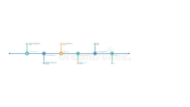 Animated Element of Business Infographic - Six-step Horizontal Timeline ...