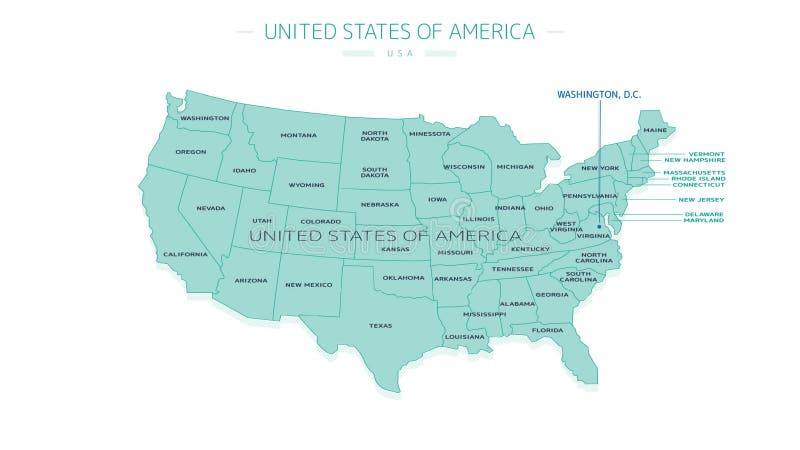 Animated Element of Geographic Infographics - Map of the Contiguous US ...