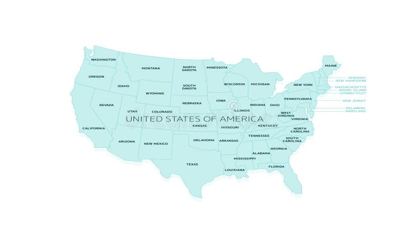 Animated Element for Geographic Infographics - Map of the Contiguous US ...