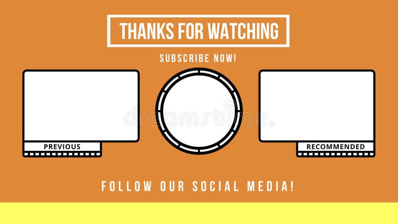 Animated End Screen Video. Suitable for Vlogging or Tutorial Channel ...