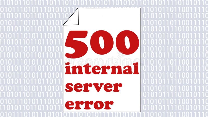 Internal Server Error Warning Alert Error Message Flashing On Screen Computer System Crash