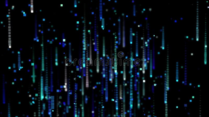 Animated Falling 3D Dust Particles Swirling Over Black Background Stock ...