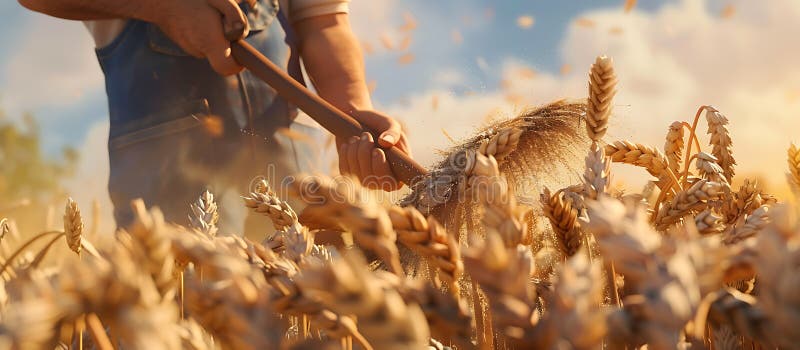 Animated Farmer Harvesting Wheat Stock Illustrations – 15 Animated ...