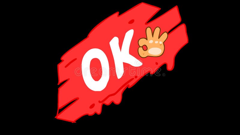 Animated Fat Cat Drawing OK - Transparent Background Stock Video ...