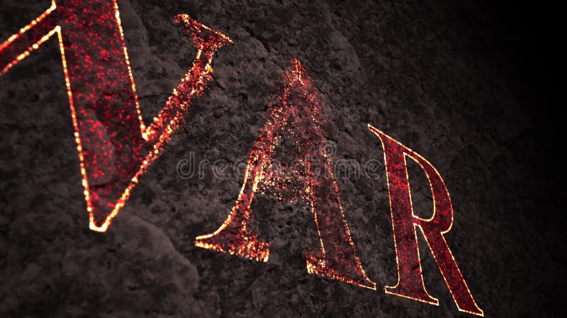 Animated Text War Made of Particles on a Dark Background Stock Video ...