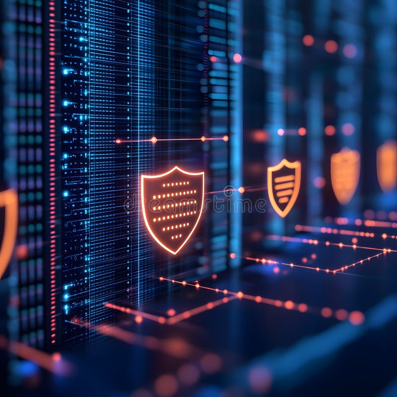 Animated Firewall Protection and Data Security Concept Stock ...