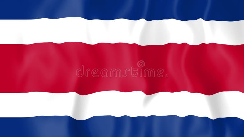 Animated Flag of Costa Rica Stock Video - Video of silk, quality: 63619907