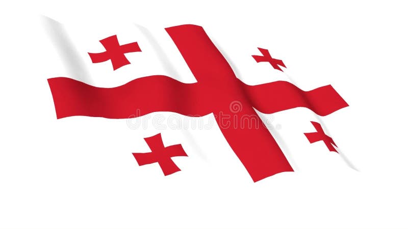 Animated flag of Georgia stock video. Video of frame - 47861065