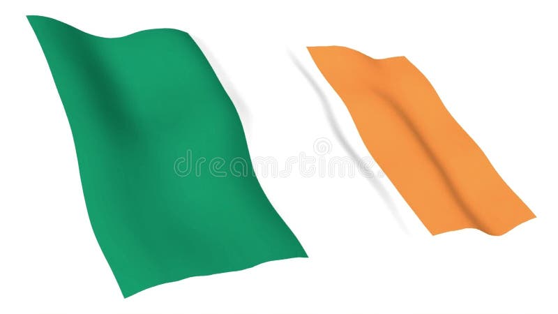Ireland Animated Flag Pack in 3D and Green Screen Stock Video - Video ...