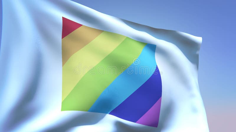 Rainbow Color Flag stock video. Video of animated, orange - 190365541