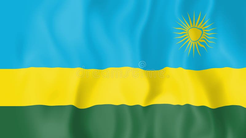 Animated flag of Rwanda stock video. Video of animated - 63651409
