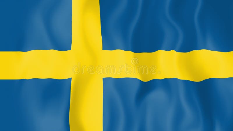 Animated flag of Sweden stock video. Video of soft, motion - 63659275