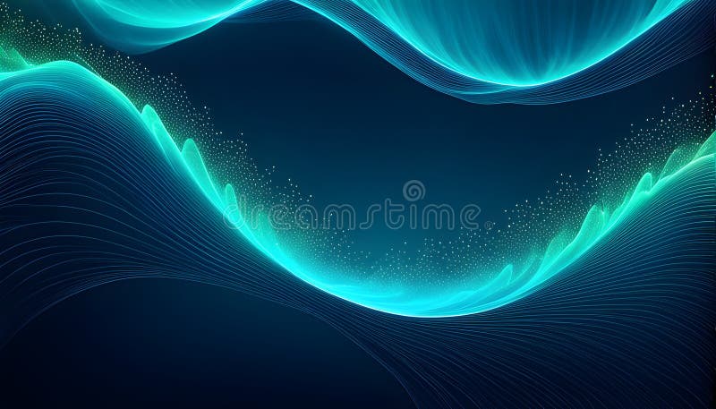 Animated Floating Particles in a Smooth, Slow Wave Pattern, Evoking a ...