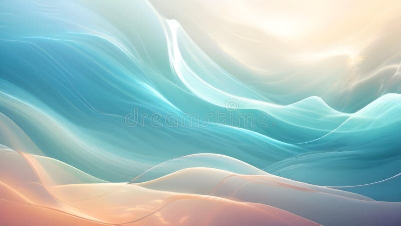 Animated Floating Particles in a Smooth, Slow Wave Pattern, Evoking a ...