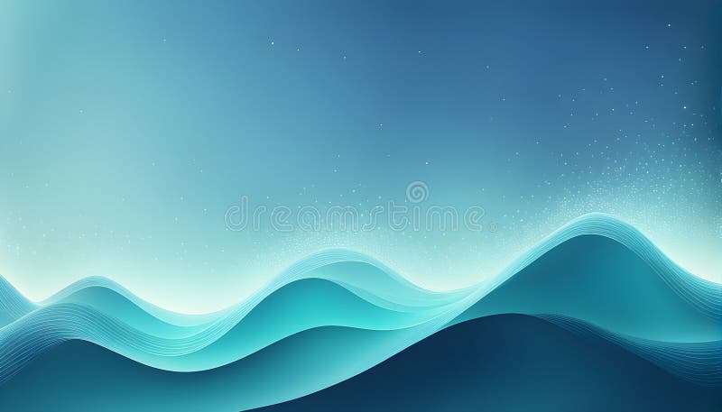Animated Floating Particles in a Smooth, Slow Wave Pattern, Evoking a ...