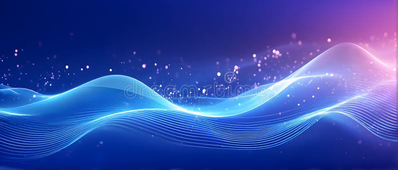 Animated Floating Particles in a Smooth, Slow Wave Pattern, Evoking a ...