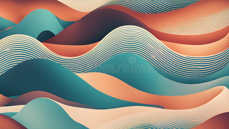 Animated Floating Particles in a Smooth, Slow Wave Pattern, Evoking a ...