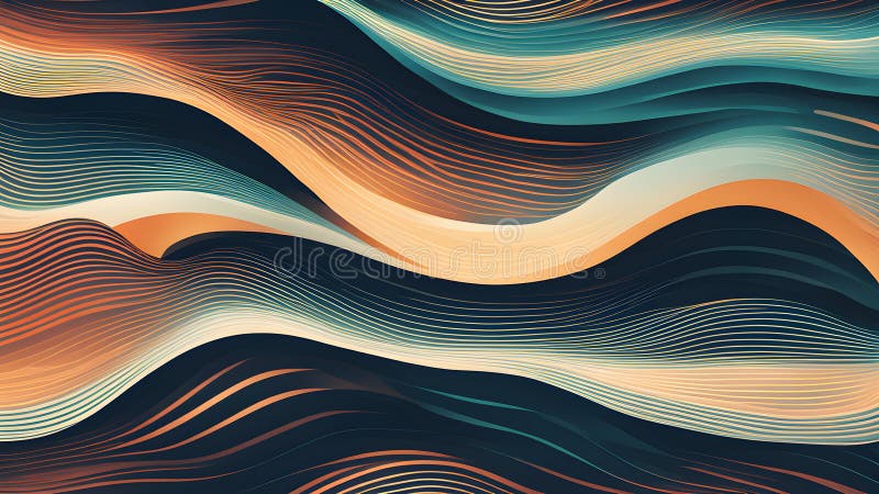 Animated Floating Particles in a Smooth, Slow Wave Pattern, Evoking a ...