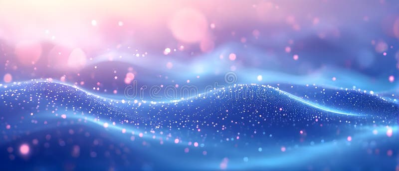 Animated Floating Particles in a Smooth, Slow Wave Pattern, Evoking a ...