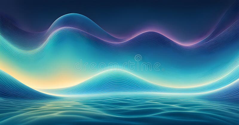 Animated Floating Particles in a Smooth, Slow Wave Pattern, Evoking a ...