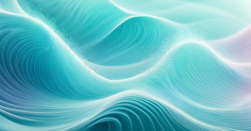 Animated Floating Particles in a Smooth, Slow Wave Pattern, Evoking a ...