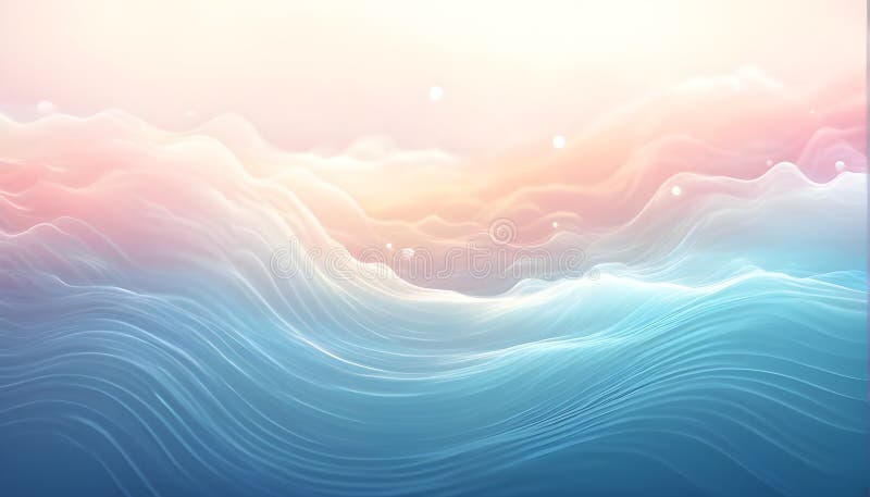 Animated Floating Particles in a Smooth, Slow Wave Pattern, Evoking a ...