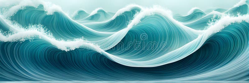 Animated Floating Particles in a Smooth, Slow Wave Pattern, Evoking a ...