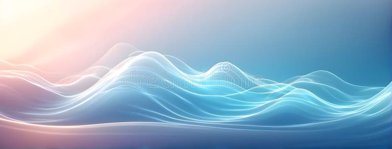 Animated Floating Particles in a Smooth, Slow Wave Pattern, Evoking a ...
