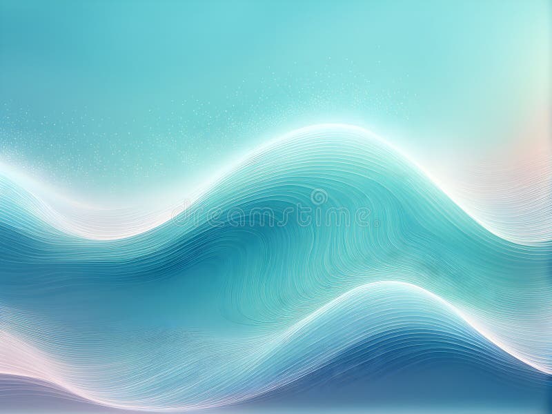 Animated Floating Particles in a Smooth, Slow Wave Pattern, Evoking a ...