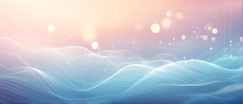 Animated Floating Particles in a Smooth, Slow Wave Pattern, Evoking a ...