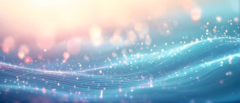 Animated Floating Particles in a Smooth, Slow Wave Pattern, Evoking a ...