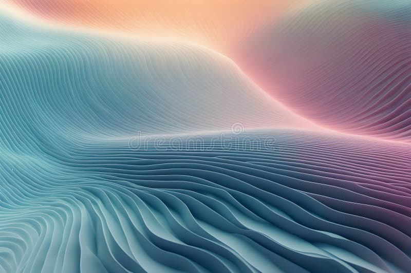 Animated Floating Particles in a Smooth, Slow Wave Pattern, Evoking a ...