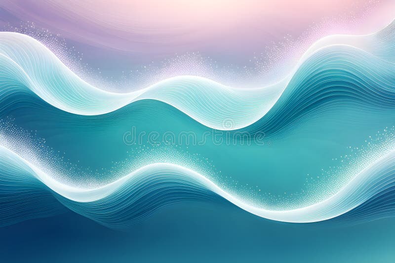 Animated Floating Particles in a Smooth, Slow Wave Pattern, Evoking a ...