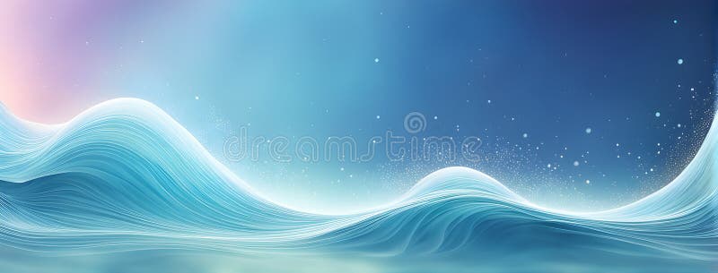 Animated Floating Particles in a Smooth, Slow Wave Pattern, Evoking a ...