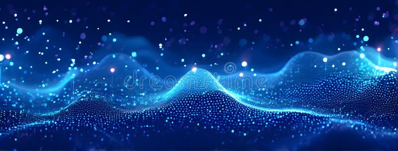 Animated Floating Particles in a Smooth, Slow Wave Pattern, Evoking a ...