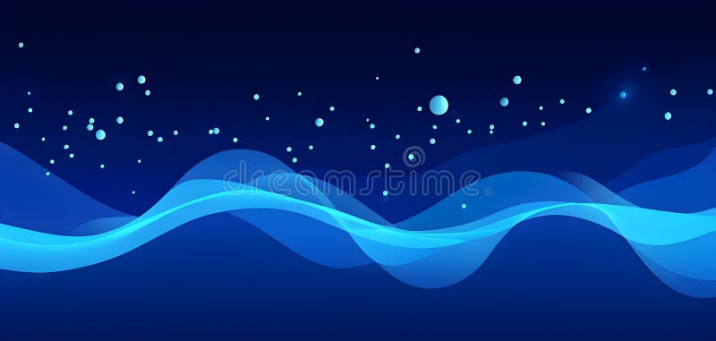 Animated Floating Particles in a Smooth, Slow Wave Pattern, Evoking a ...