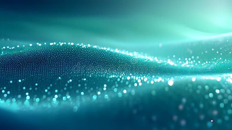 Animated Floating Particles in a Smooth, Slow Wave Pattern, Evoking a ...