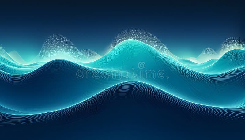 Animated Floating Particles in a Smooth, Slow Wave Pattern, Evoking a ...