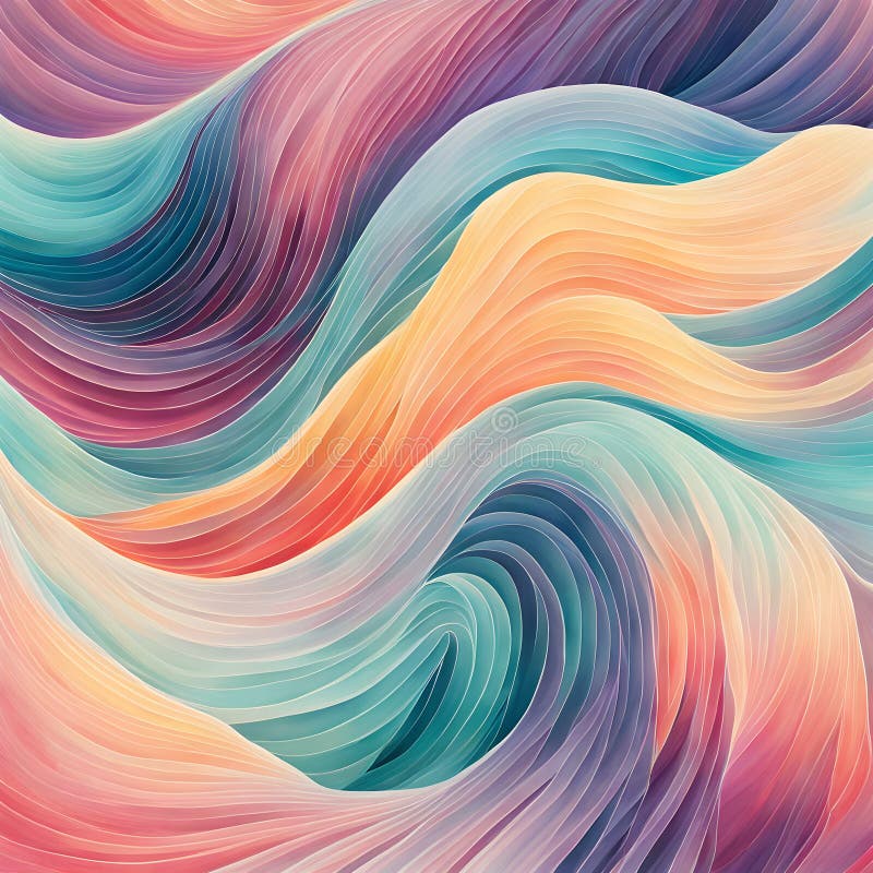 Animated Floating Particles in a Smooth, Slow Wave Pattern, Evoking a ...