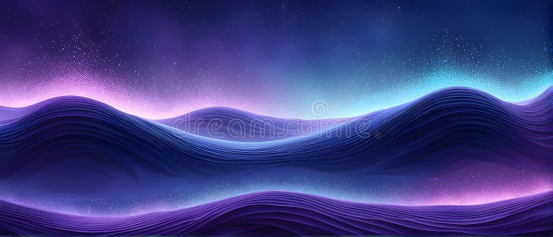 Animated Floating Particles in a Smooth, Slow Wave Pattern, Evoking a ...