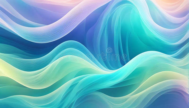 Animated Floating Particles in a Smooth, Slow Wave Pattern, Evoking a ...