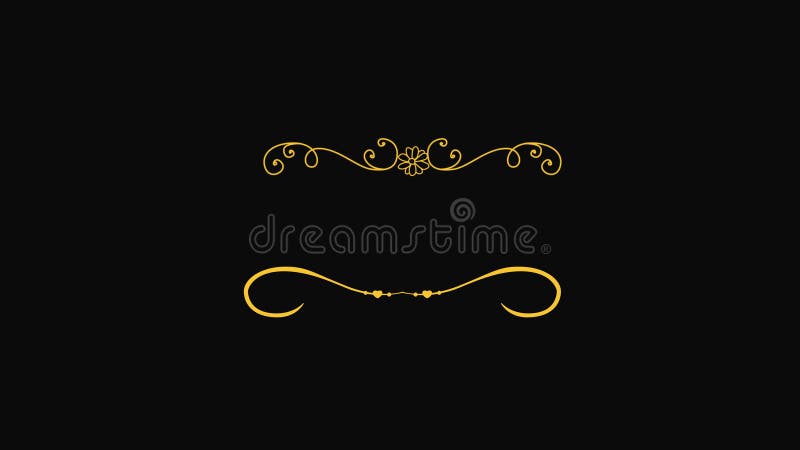 Animated Floral Art Text Frame with Alpha Channel. Wedding ...