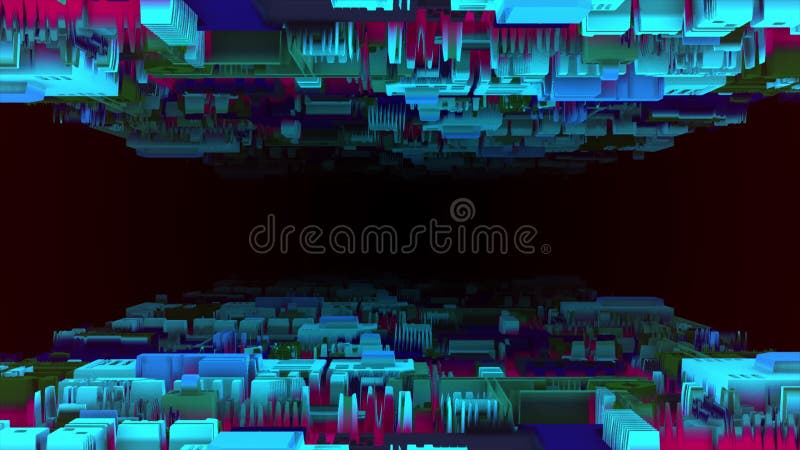 Flying through Hi-tech Cyber City in Cyber Space, Hi-tech City Digital ...