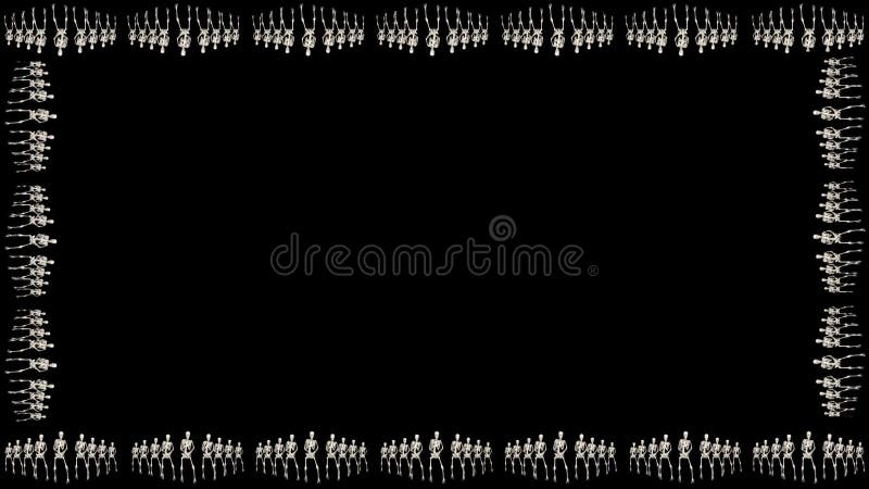 Animated Frame with Skeletons Stock Footage - Video of animation ...