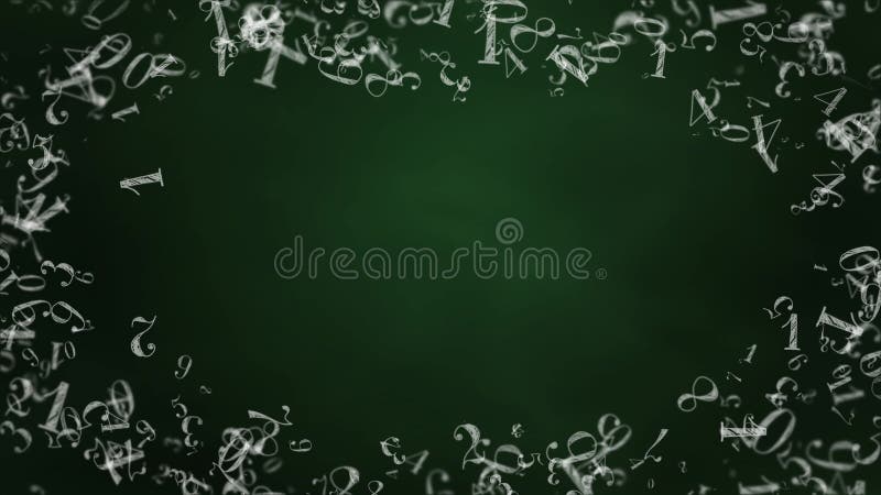 Animated Frame with Space for Text on a Green Chalkboard. Hand Drawn ...