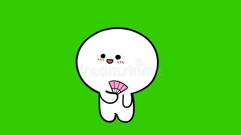 Animated Fun Spirit Cooling with Fan - Green Screen Stock Video - Video ...