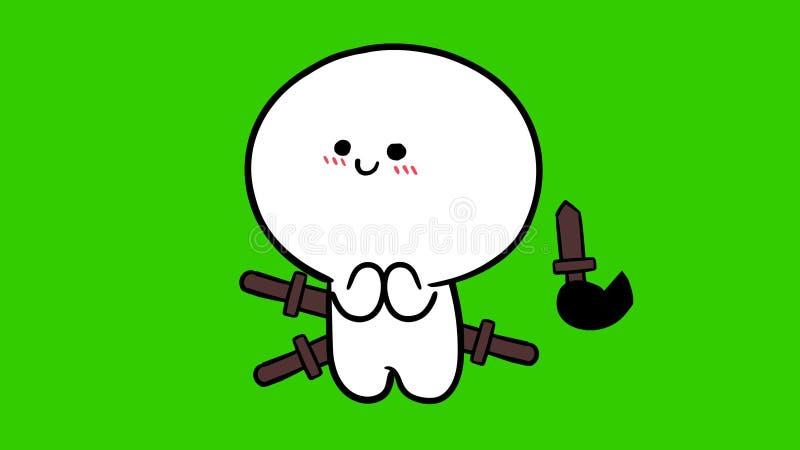 Animated Fun Stabbed in the Back - Green Screen Stock Footage - Video ...